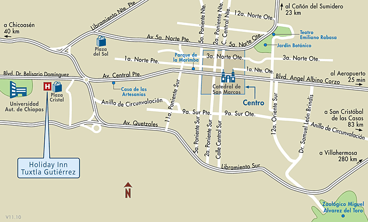 Tuxtla Gutierrez Map